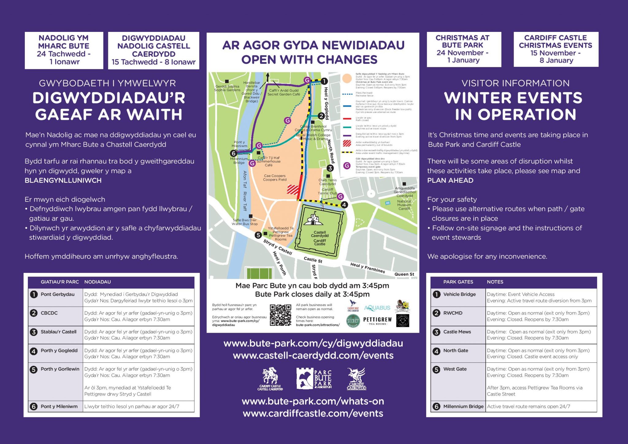 FAQs - Christmas at Bute Park